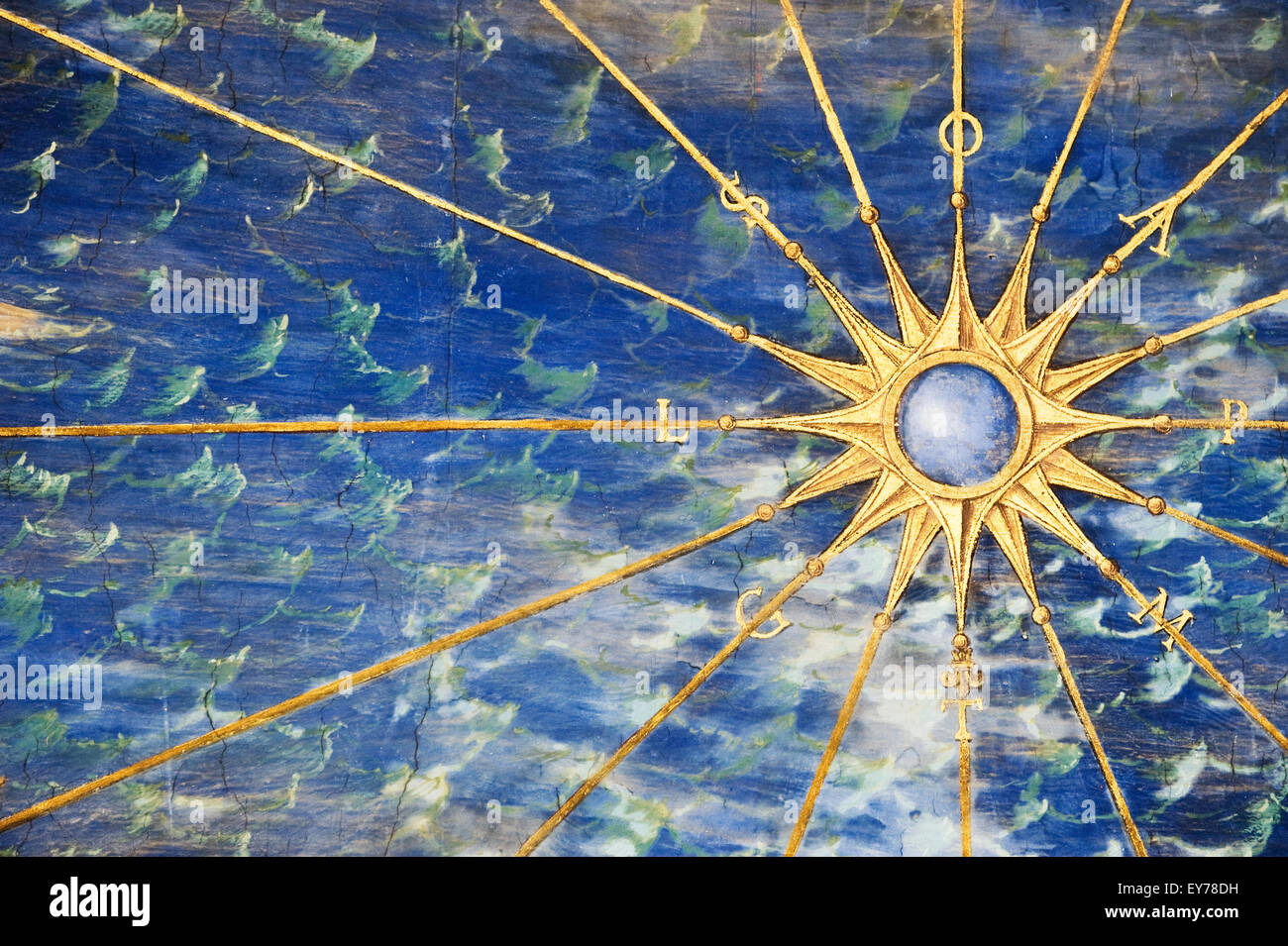 Compass ancient map europe map hi-res stock photography and images - Alamy