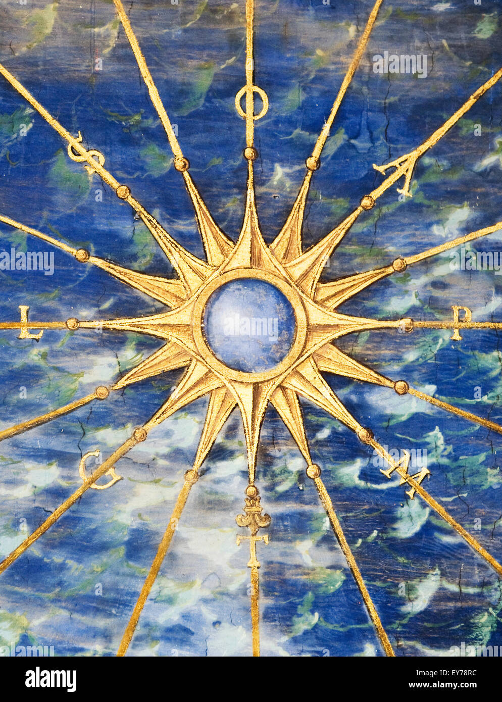 Compass ancient map europe map hi-res stock photography and images - Alamy