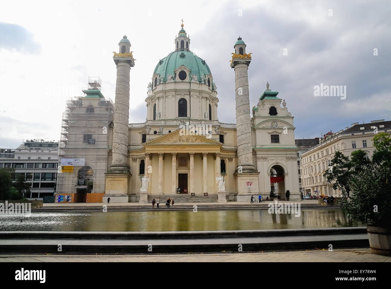 Austria, Vienna. Karls church. Karlskirche (St. Charles's Church) is a ...
