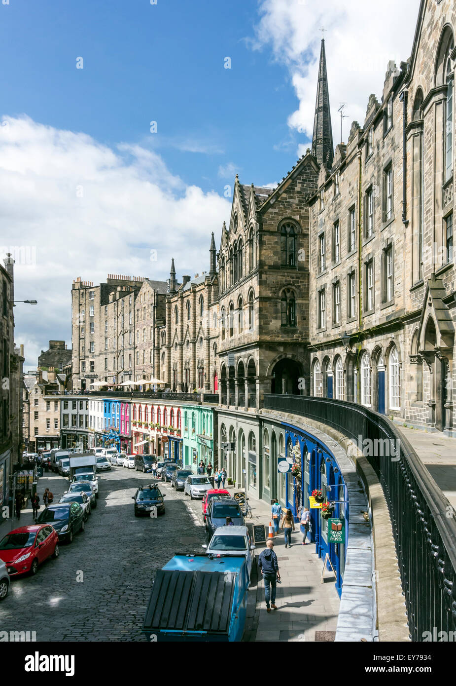 Victoria Street with Victoria Terrace above right leading down to ...