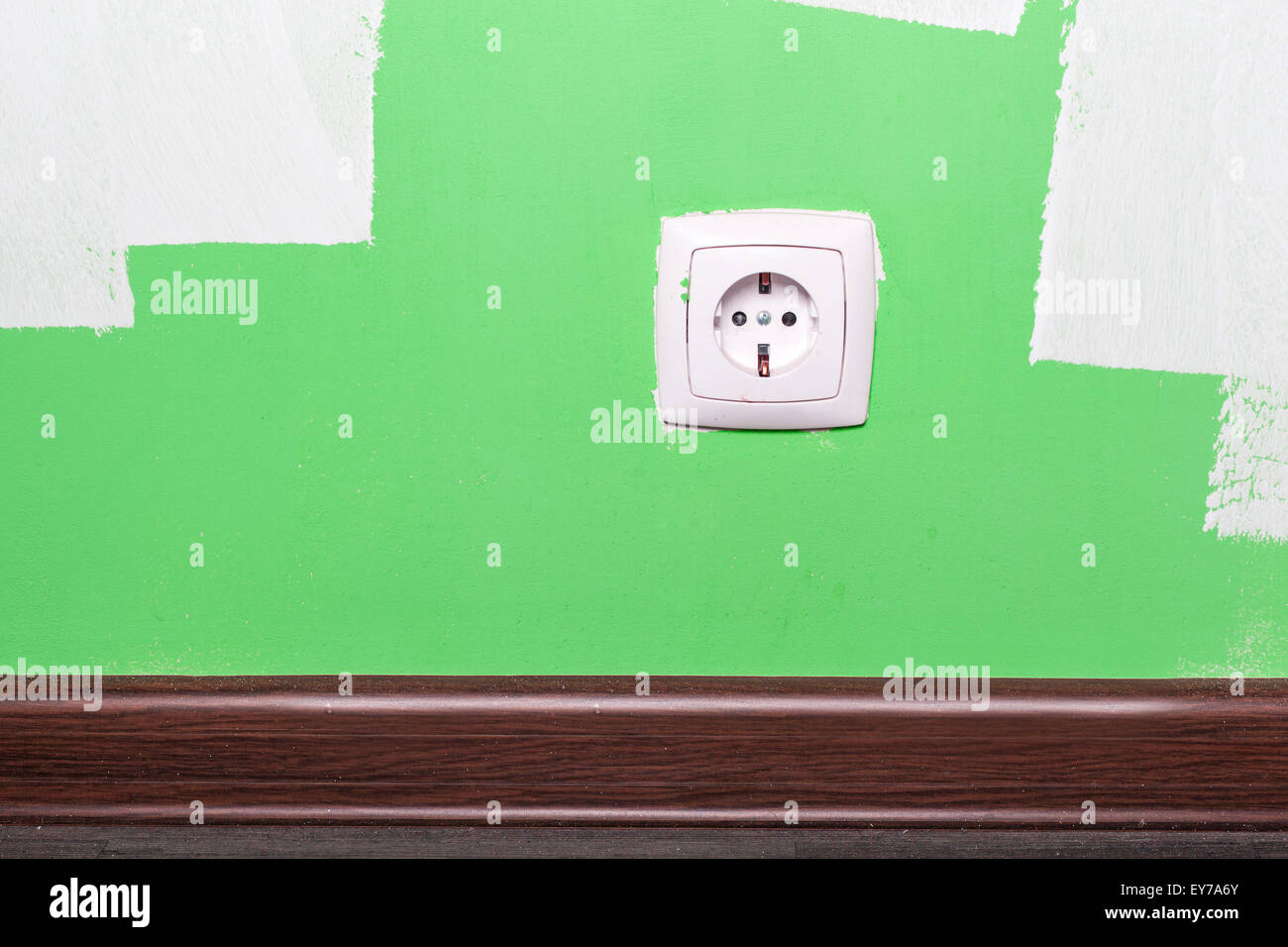 Electrical outlet on wall in room, interior Stock Photo - Alamy