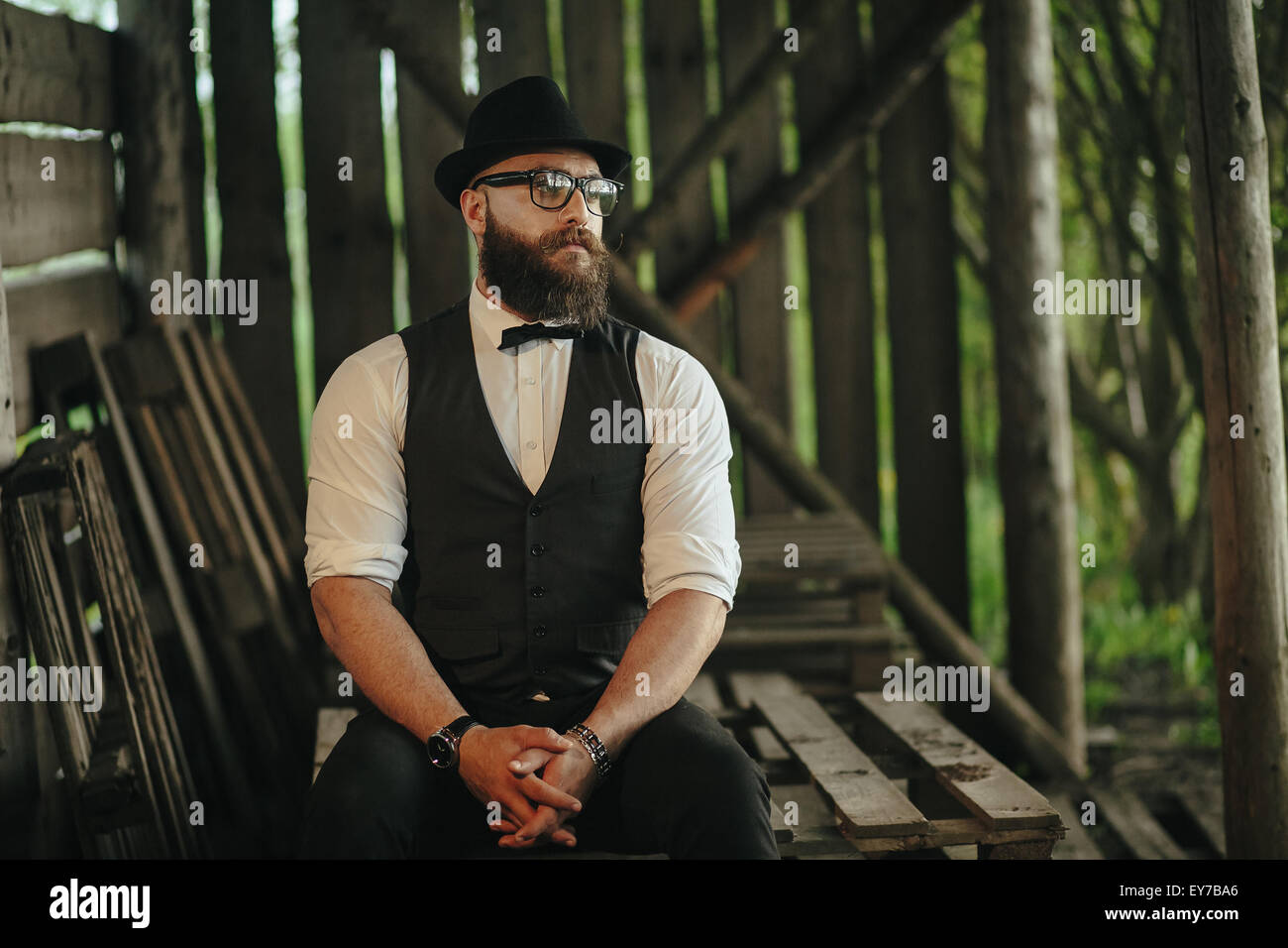 man in a hangar with subdued light Stock Photo - Alamy