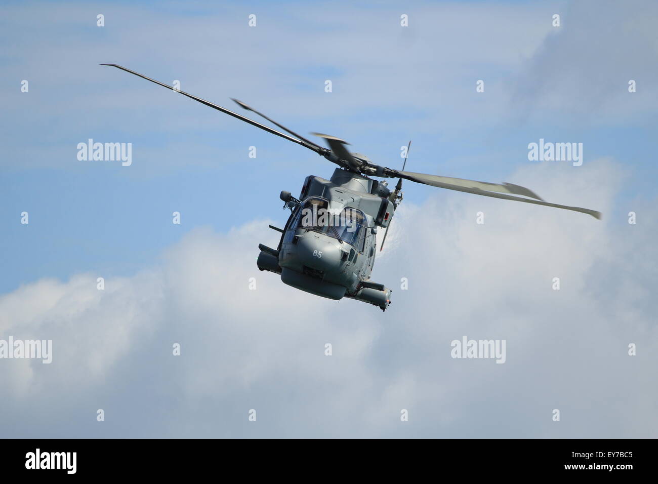 Royal Navy Lynx Mk8 Helicopter flying at Bournemouth Air Festival 2014 ...
