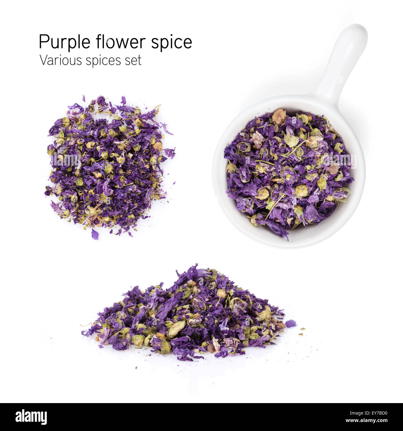 Purple flower spice. Isolated on white background Stock Photo - Alamy
