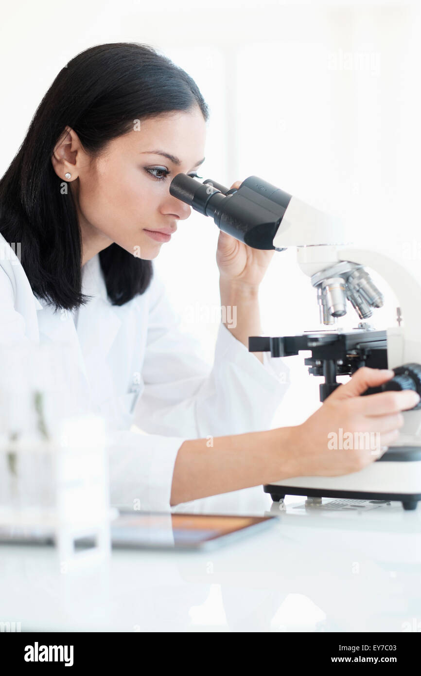 Woman doing laboratory research Stock Photo - Alamy