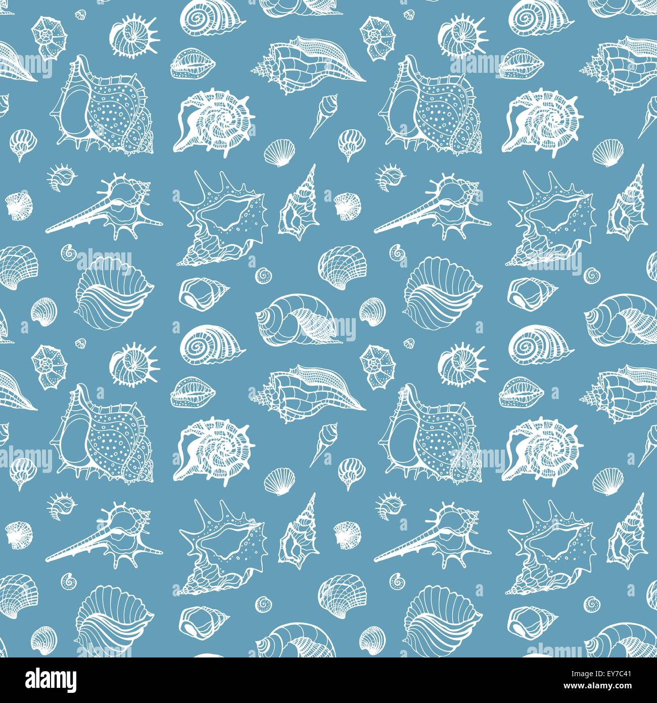 Seamless pattern of Sea shells Stock Vector Image & Art - Alamy
