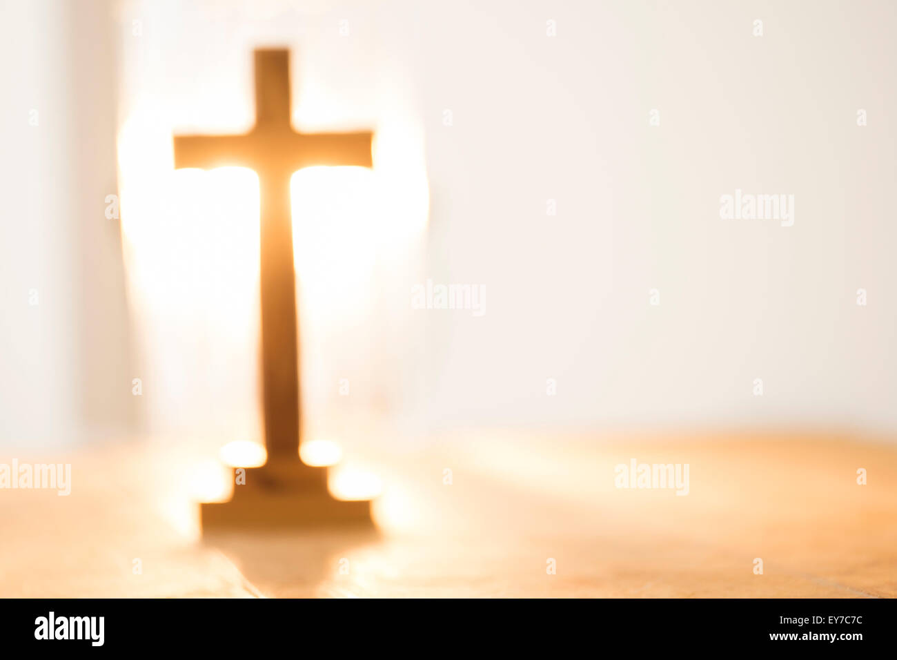 View of backlit cross Stock Photo - Alamy