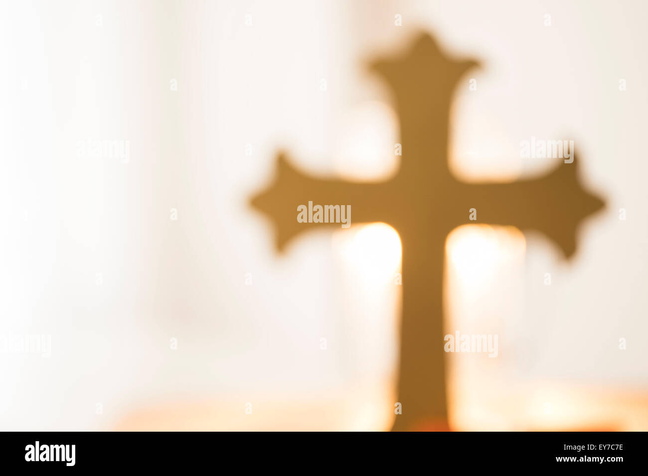View of backlit cross Stock Photo - Alamy