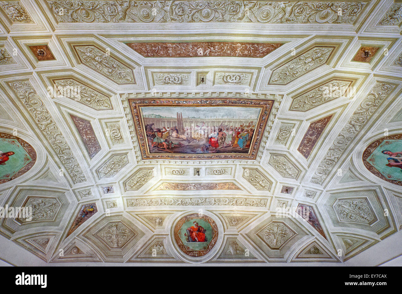 Italy, Ferrara, the Estense castle inside Stock Photo - Alamy