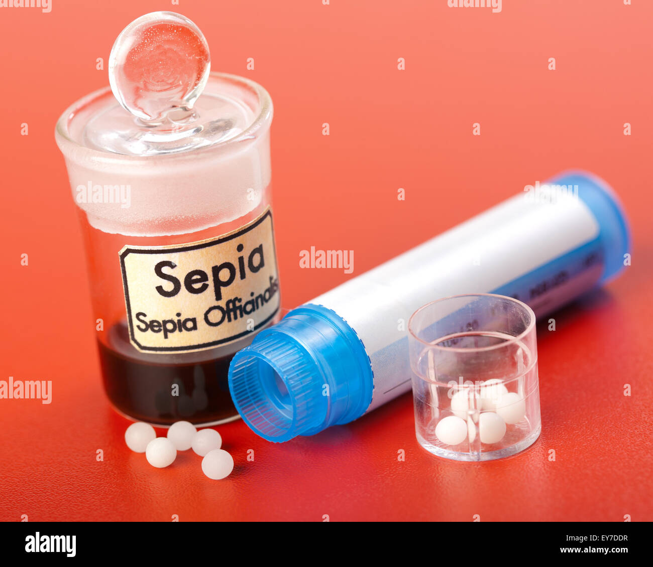 Sepia officinalis mother tincture and homeopathic medication Stock ...