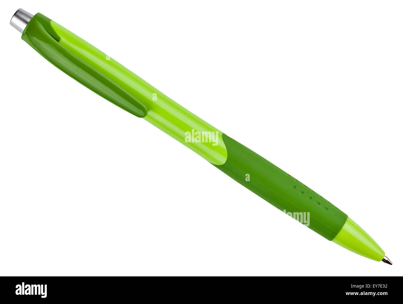 the green ballpoint pen isolated on white background Stock Photo - Alamy
