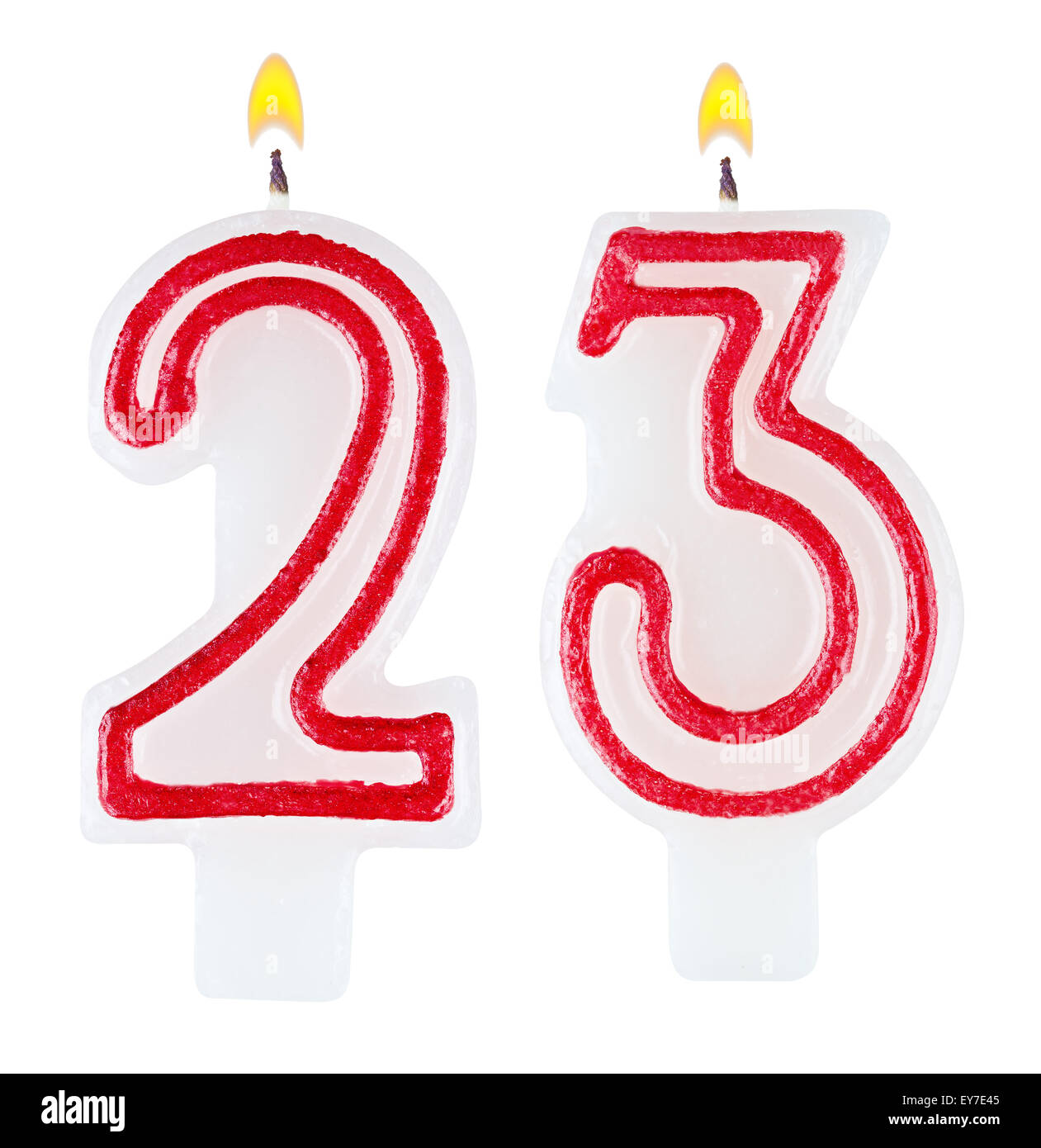 Birthday candles number twenty three isolated on white Stock Photo - Alamy