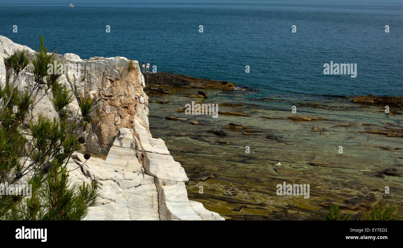 White marble cliff on Thassos Island,Greece Stock Photo - Alamy