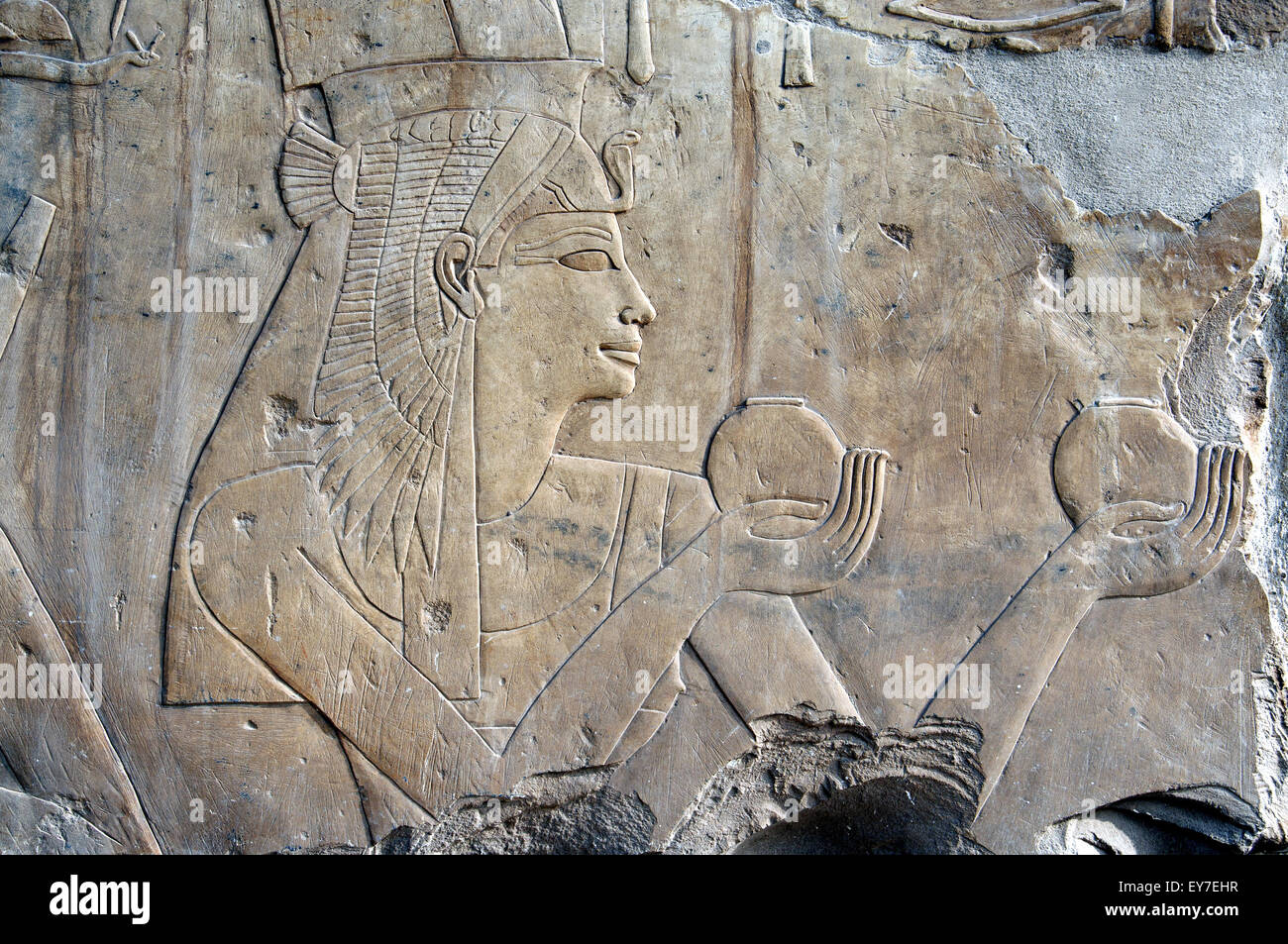 Karnak, Luxor, Egypt. Temple of Karnak sacred to god Amon: the goddess ...