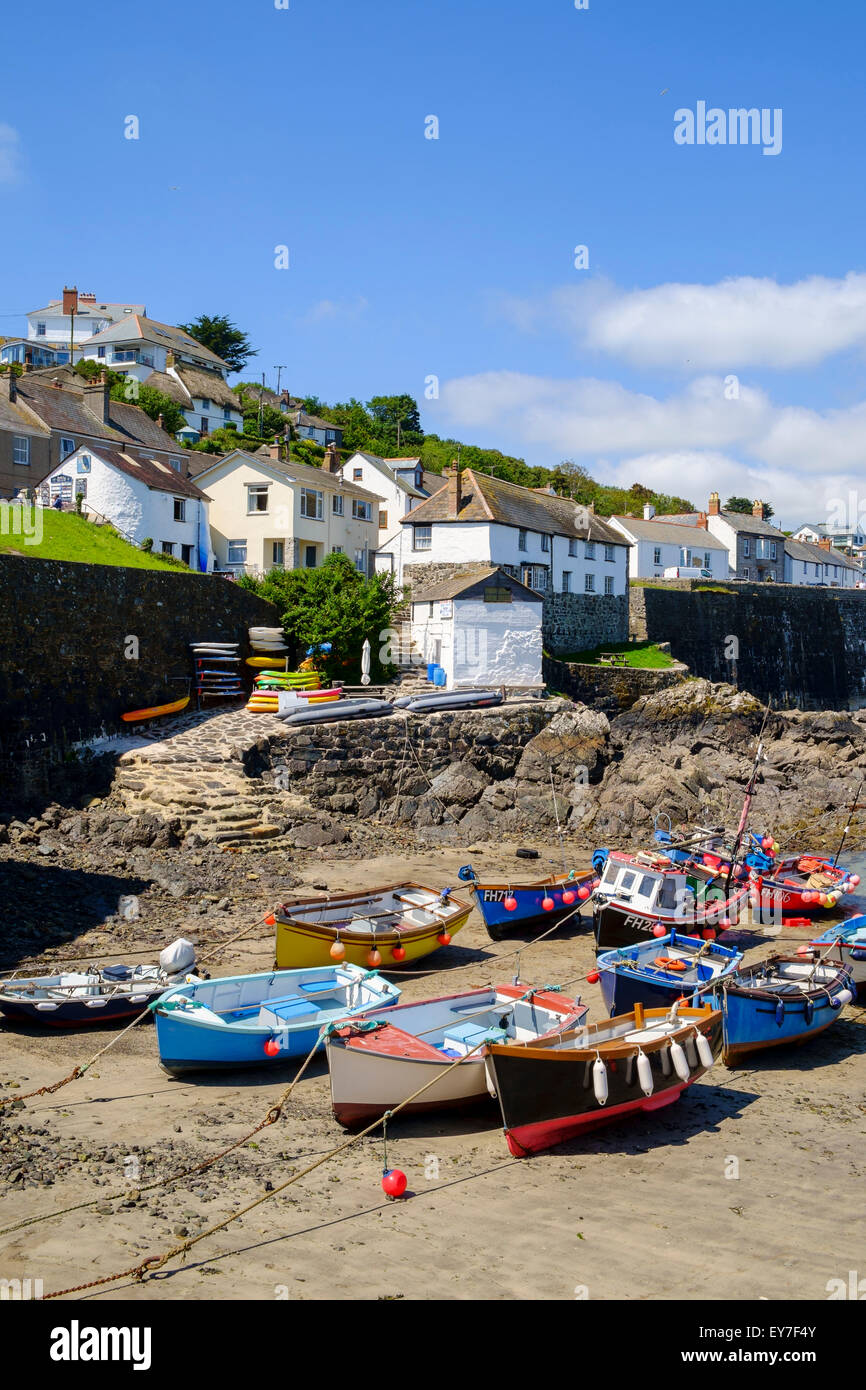 Fishing village of Coverack, Lizard Peninsula, Cornwall, England, UK ...