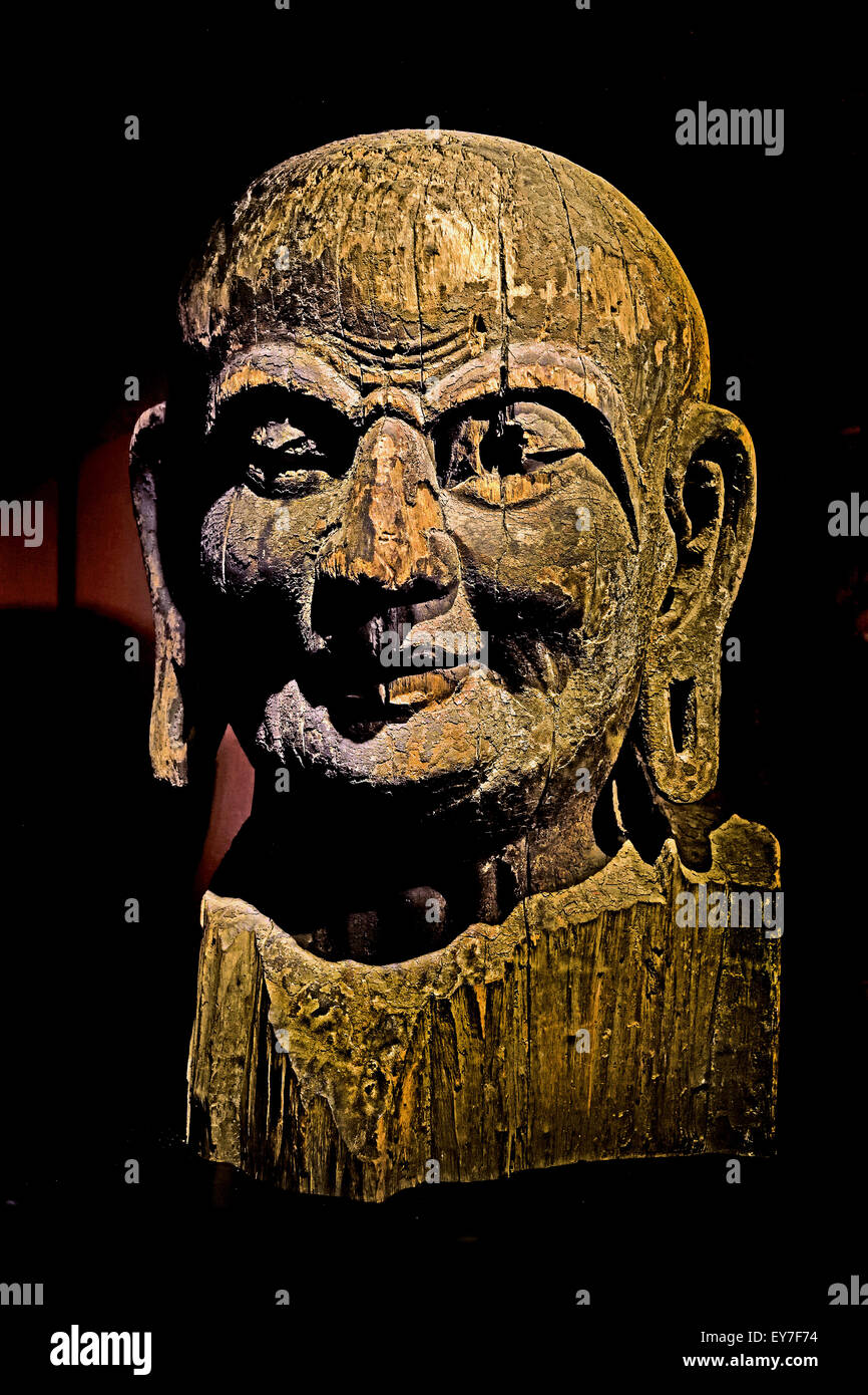 Head of Kasyapa wood Tang dynasty (ad 618–690 & 705–907) Buddhism ...