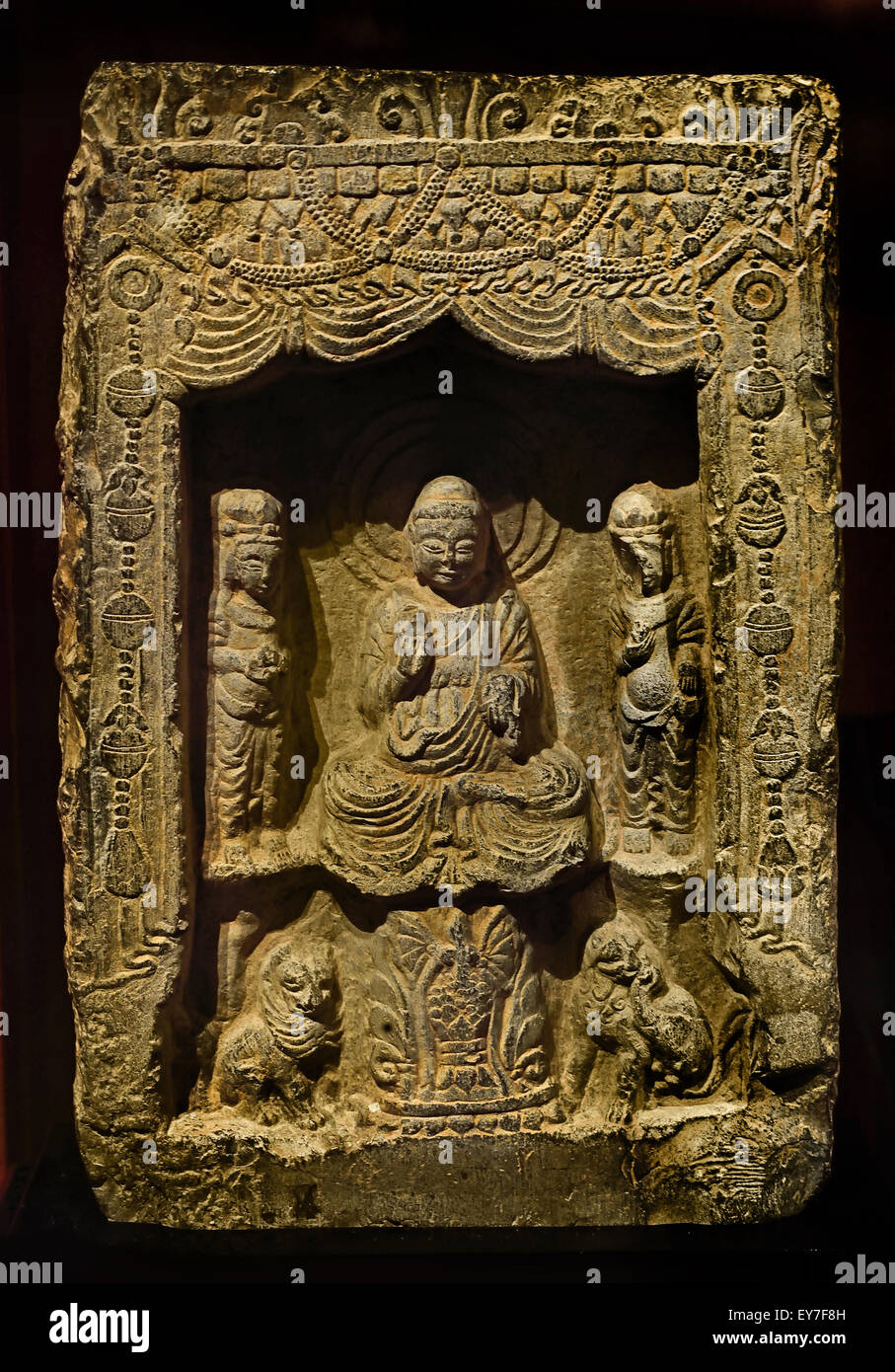 Buddhist Pagoda Stone Northern Wei AD 386-534 Shanghai Museum of ...