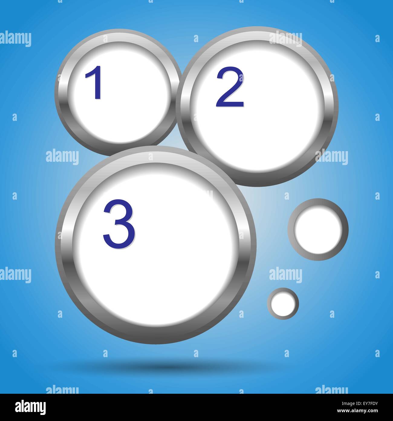 Round labels with numbers on white background, vector eps10 Stock ...