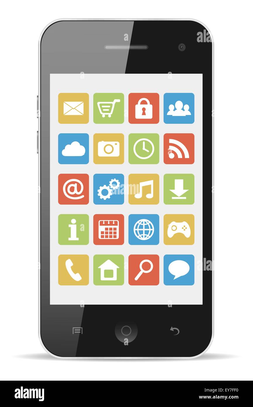 Mobile phone display Stock Vector Images - Alamy