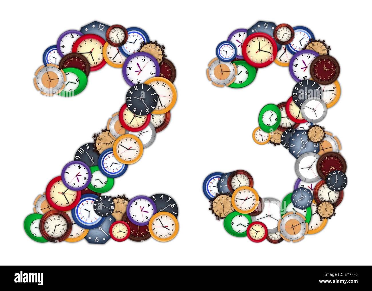 Clock ticking 2 Cut Out Stock Images & Pictures - Alamy