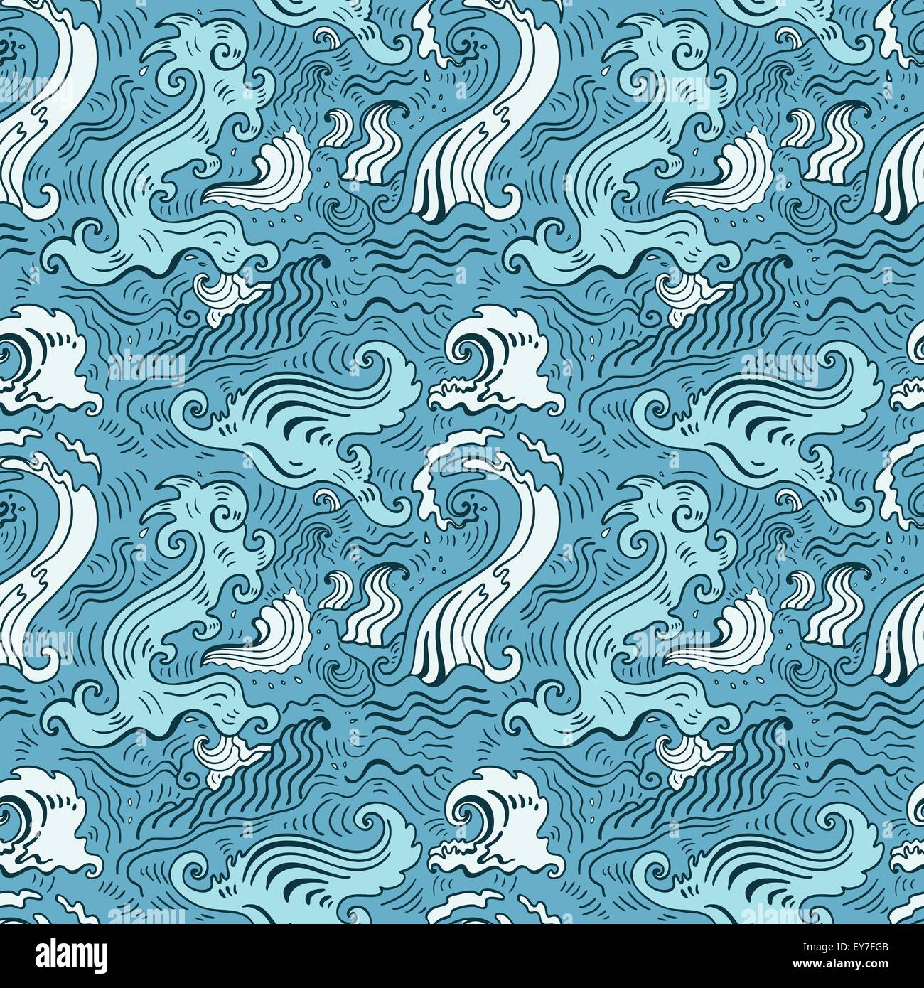 Sea waves. Seamless background Stock Vector Image & Art - Alamy