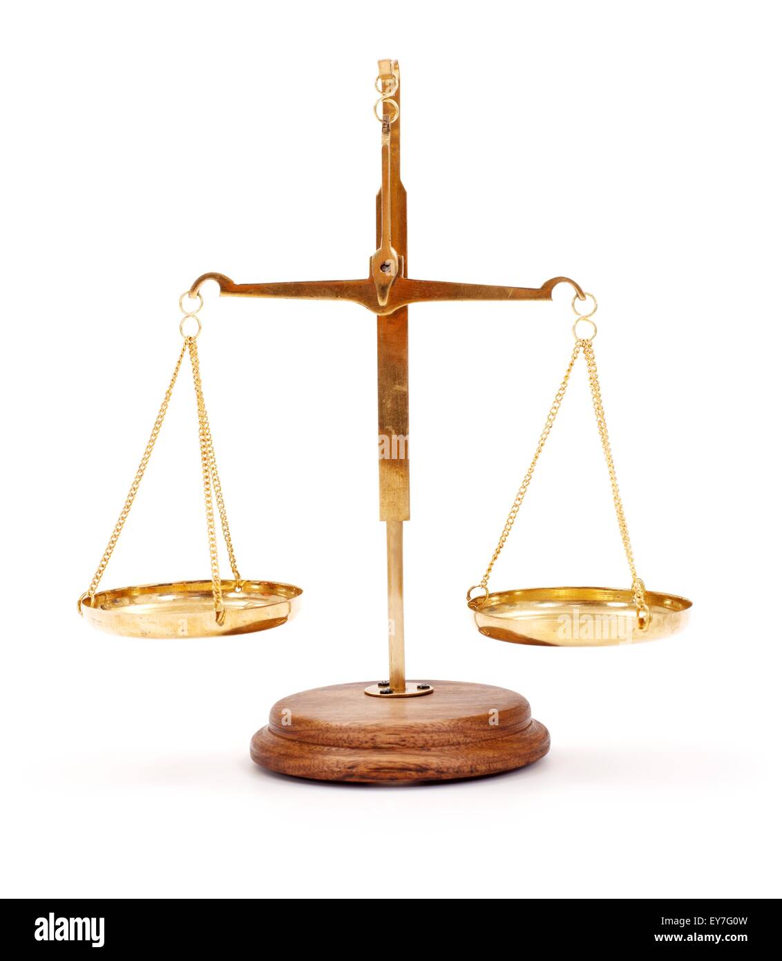 Miniature golden scale on white Stock Photo - Alamy