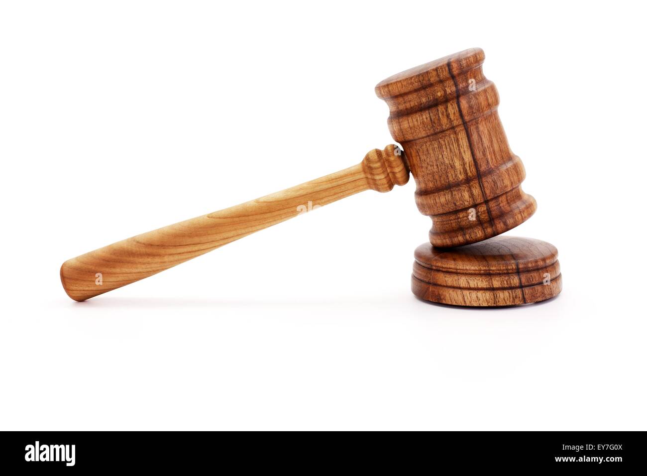 Side view of a brown wooden gavel Stock Photo - Alamy