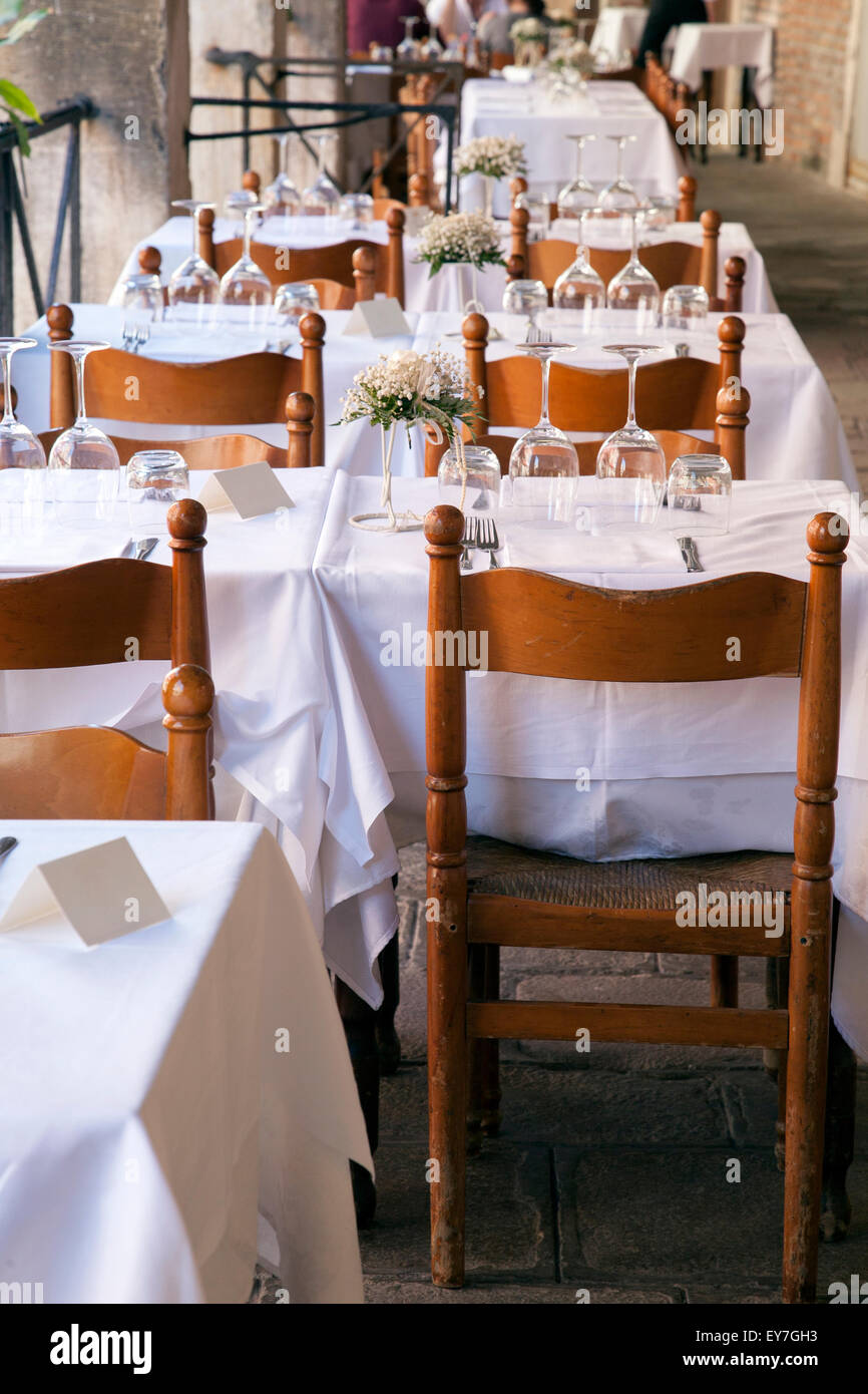 Restaurant Table in Venice, Italy Stock Photo - Alamy