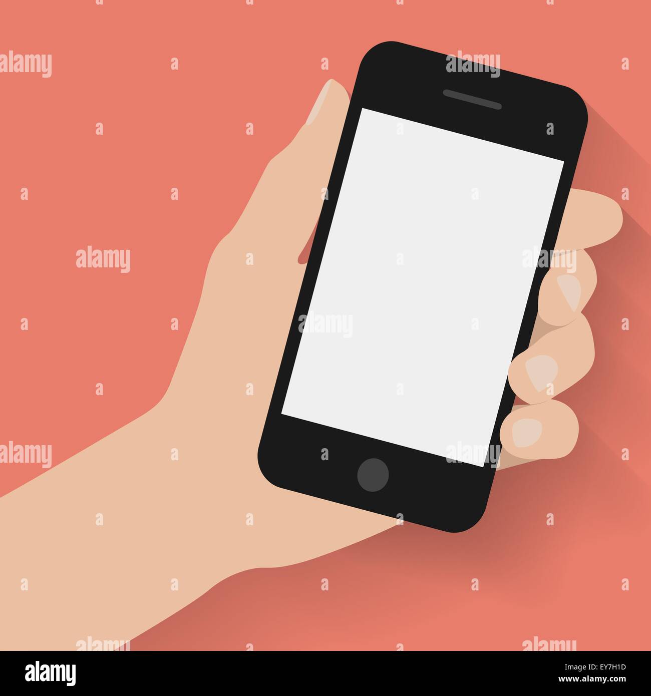 Flat illustration phone Stock Vector Images - Alamy