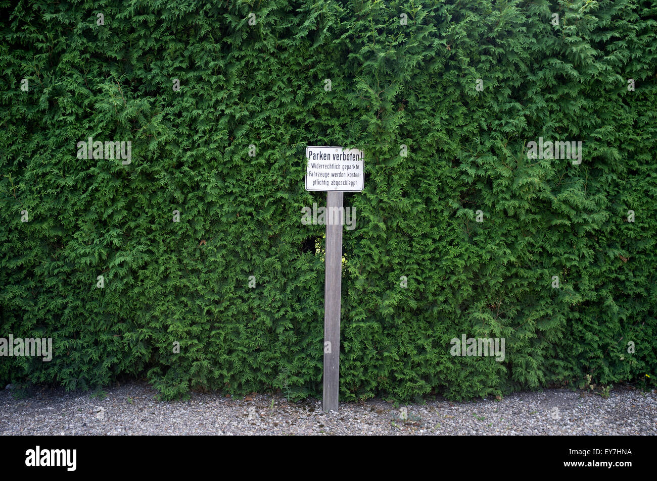 Parken verboten (parking forbidden) sign, Leichlingen, Germany Stock ...