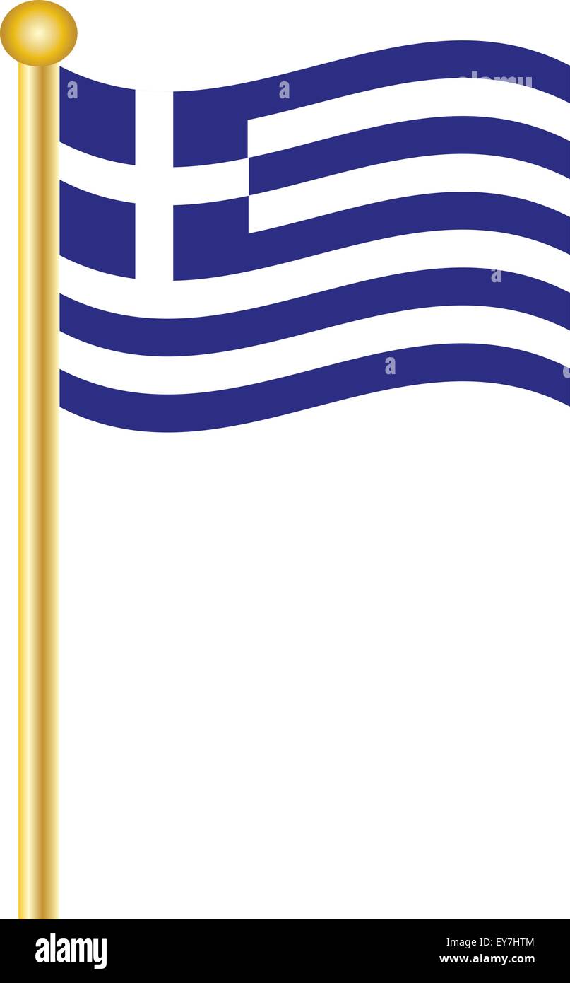 Flag of greece flying hi-res stock photography and images - Alamy