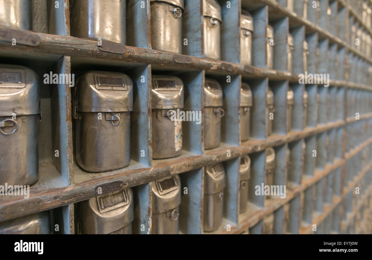 Vintage mine masks, perspective view Stock Photo - Alamy