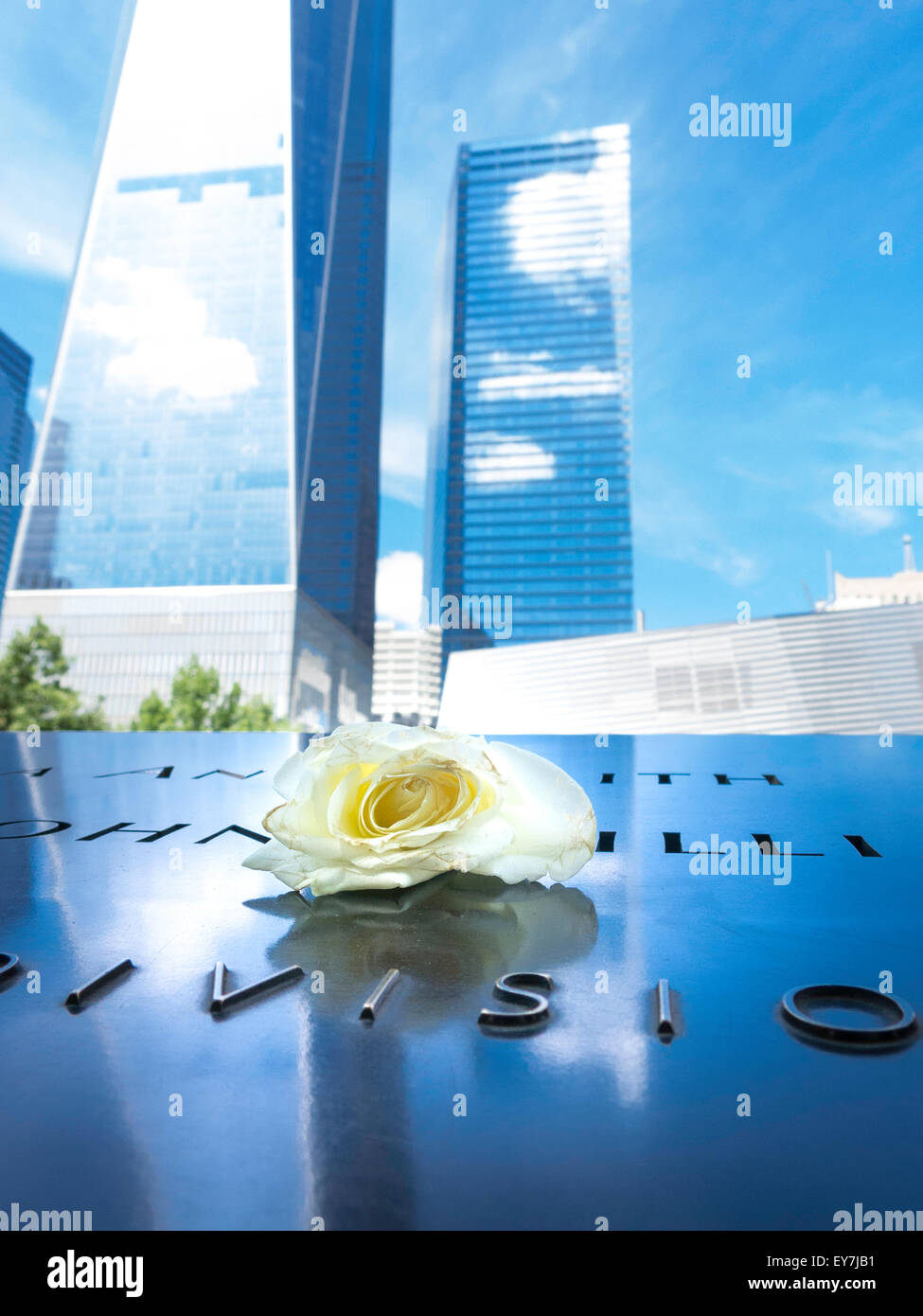The National September 11 Memorial Site with The Freedom Tower , Lower ...