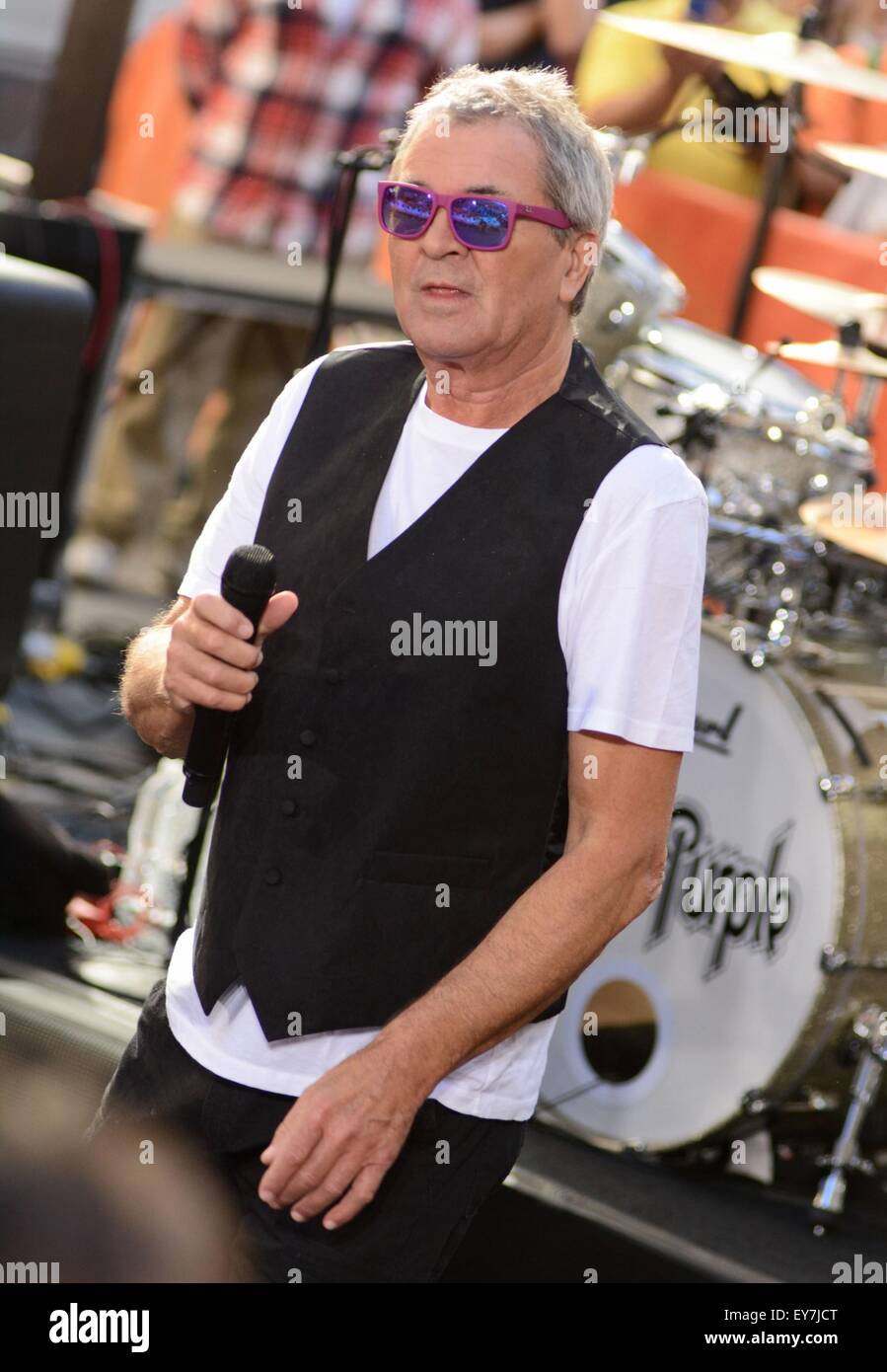 New York, NY, USA. 23rd July, 2015. Ian Gillan on stage for NBC Today ...