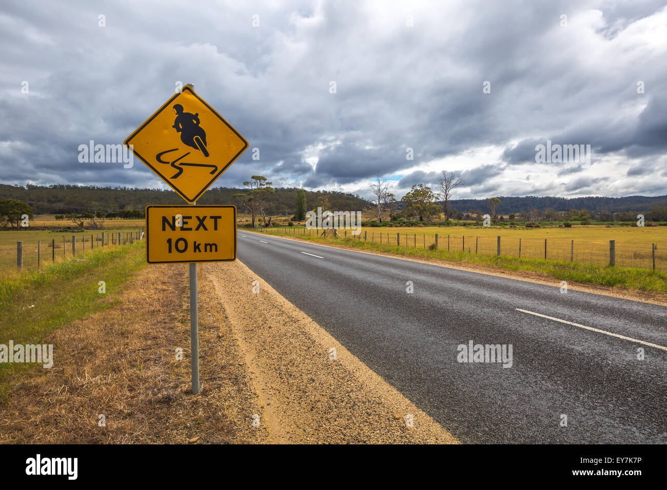 Motorcyclists road signs Stock Photo - Alamy
