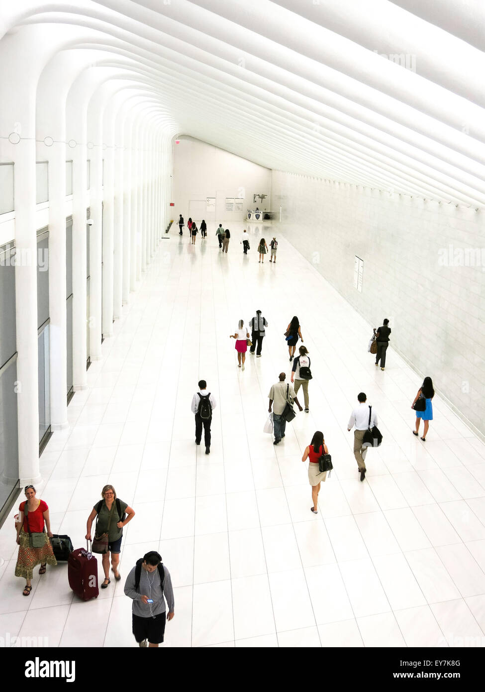 Business people in underground passageway at one world trade center in ...