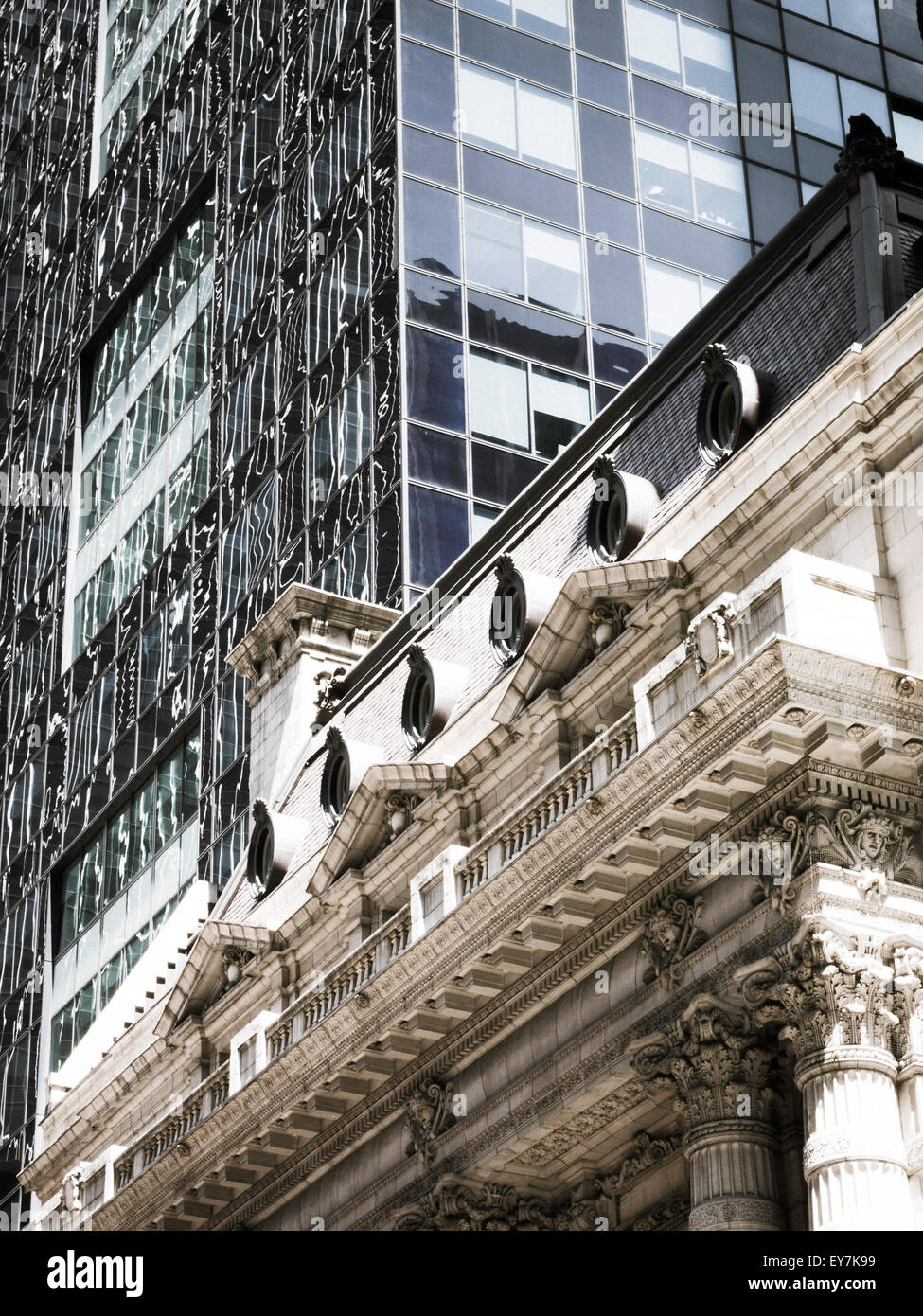 Contrasting Architecture in Times Square, NYC Stock Photo - Alamy