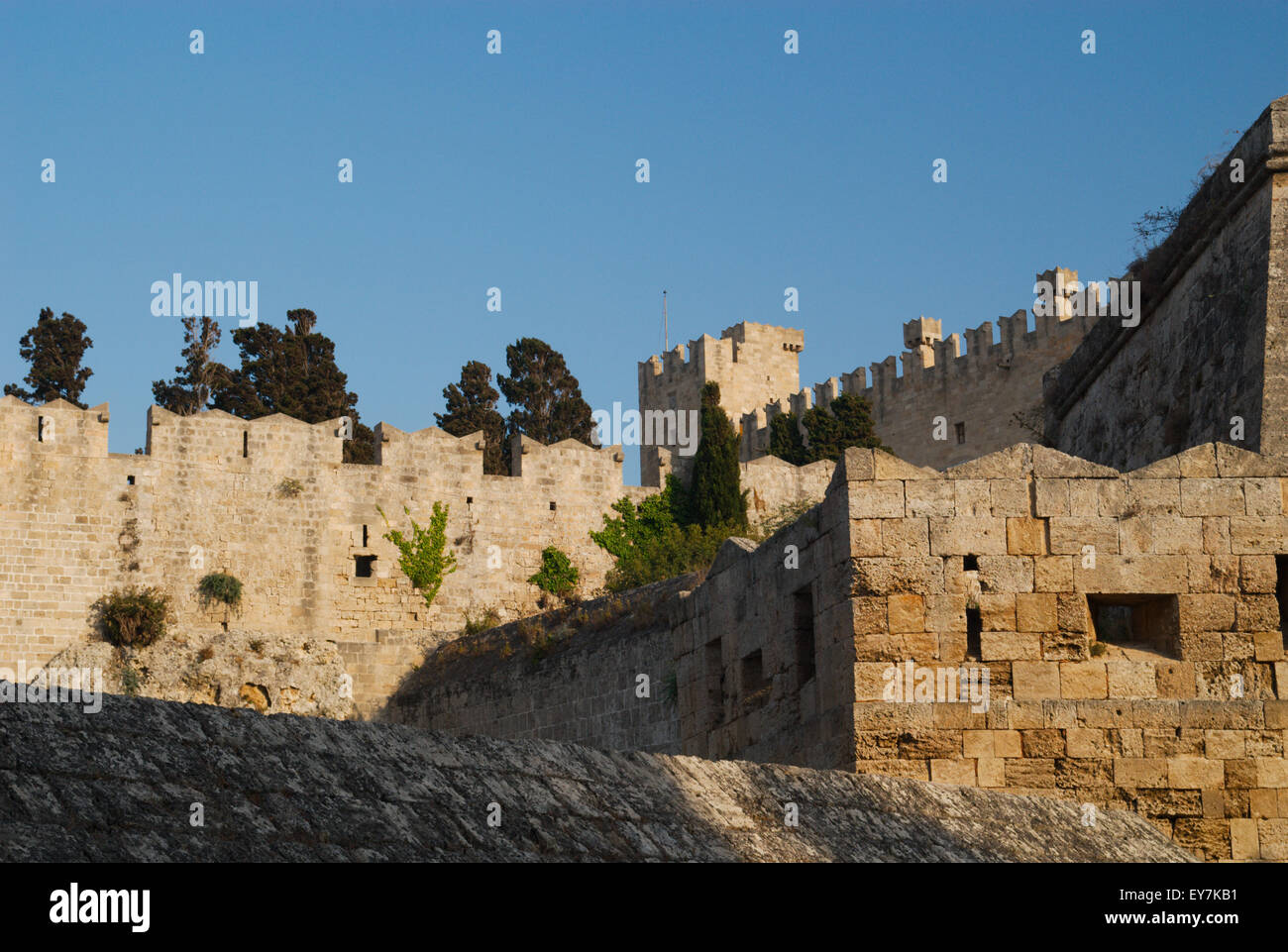 Defensive Fortifications, Rhodes, Greece Stock Photo - Alamy