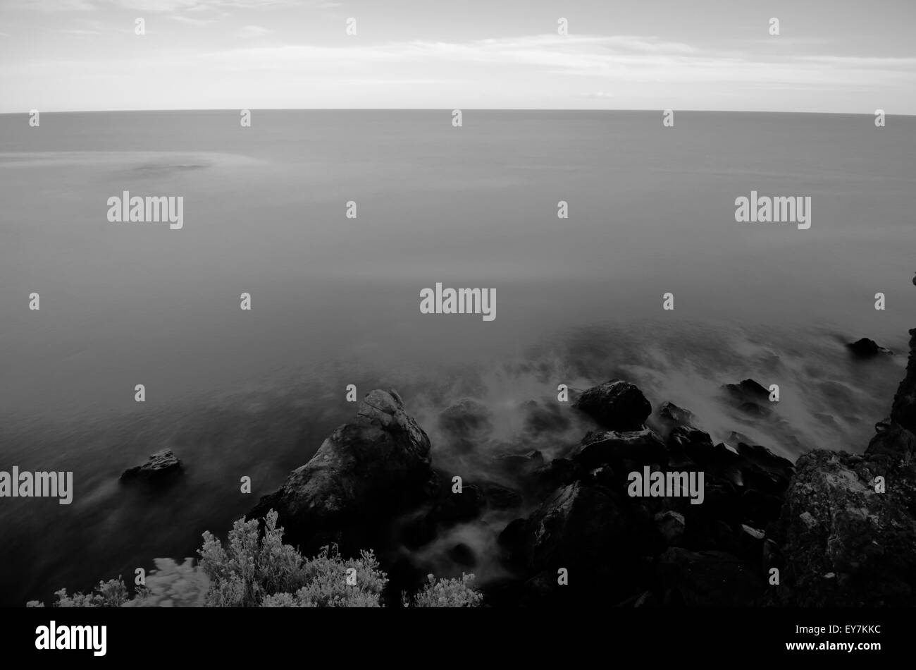 Black and White Infrared Ocean Stock Photo - Alamy