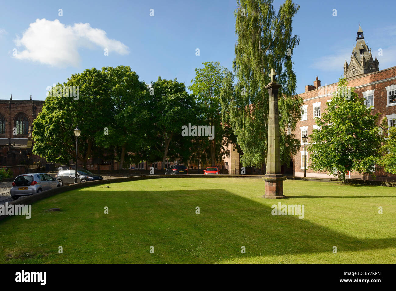 Abbey Square in Chester city centre UK Stock Photo - Alamy