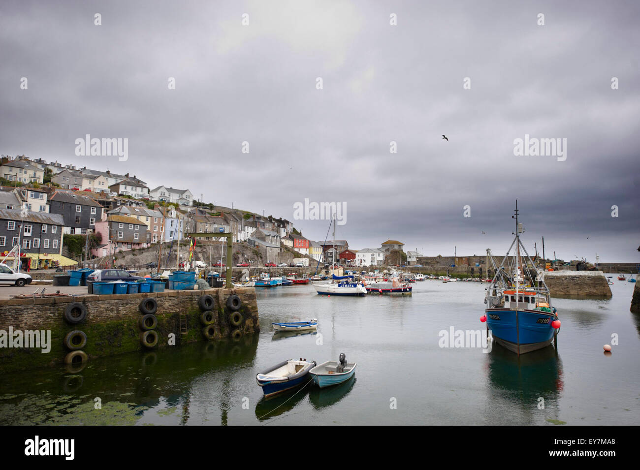 Cornish fishing harbour, UK Stock Photo - Alamy