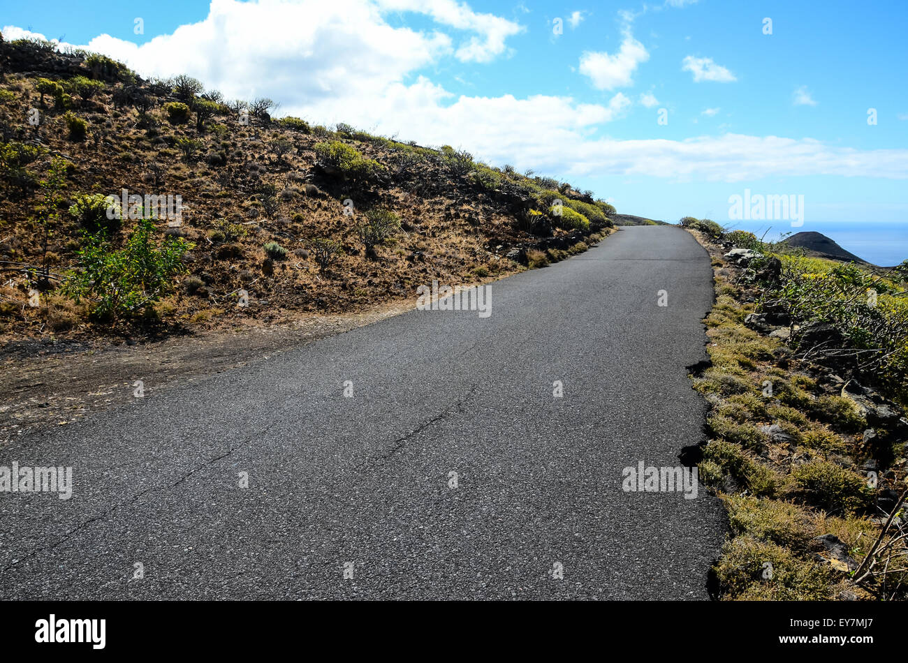 Long Lonely Road Stock Photo - Alamy