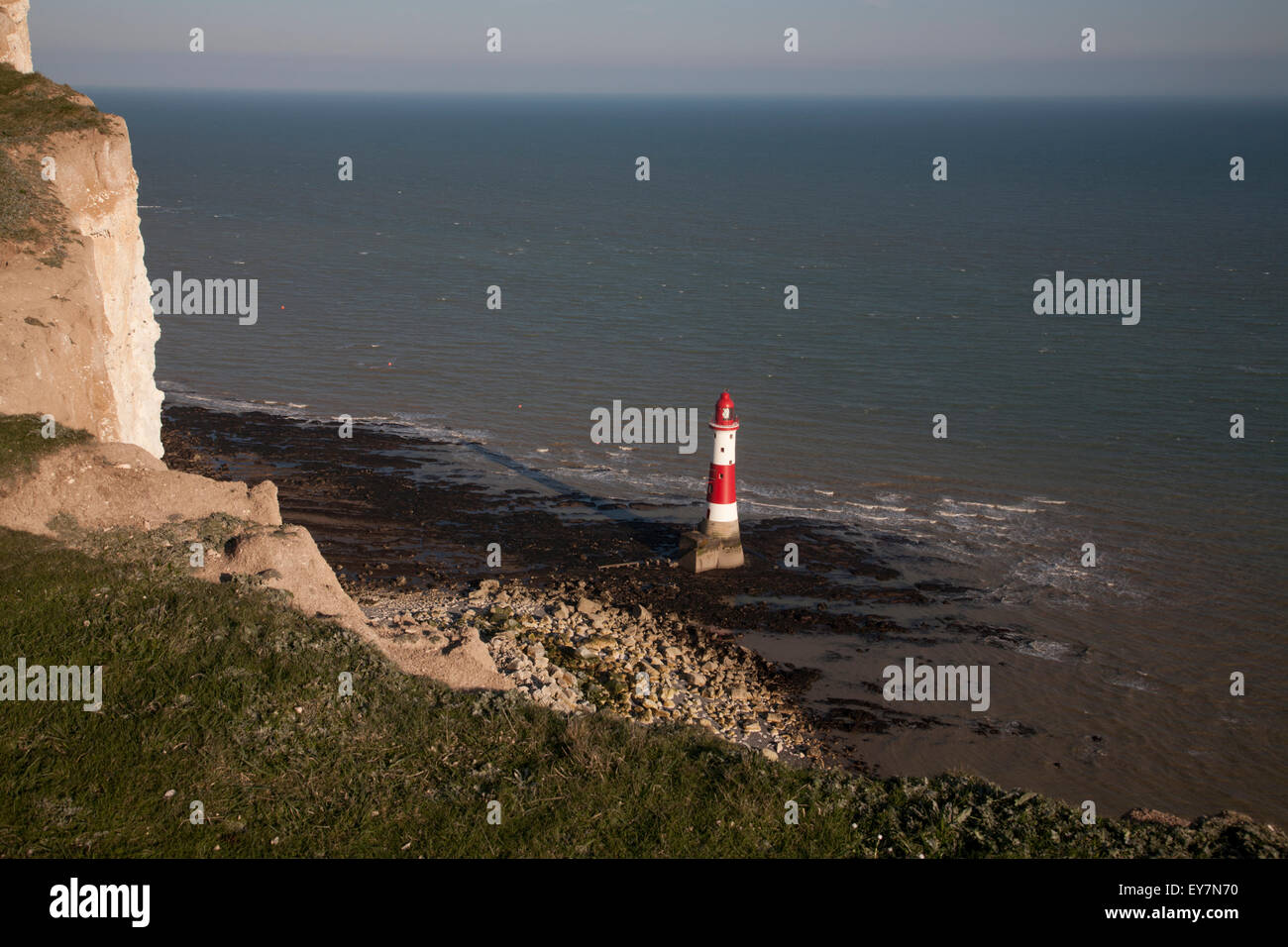 lighthouse beachy head west sussex england Stock Photo - Alamy
