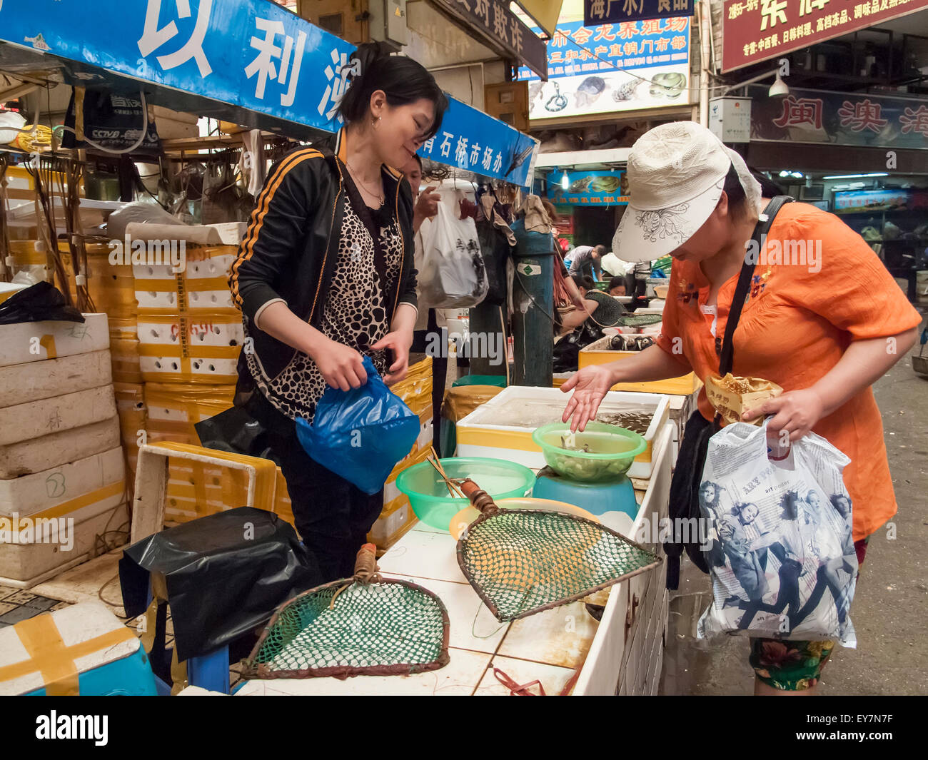 Food market in Chengdu, China Stock Photo - Alamy