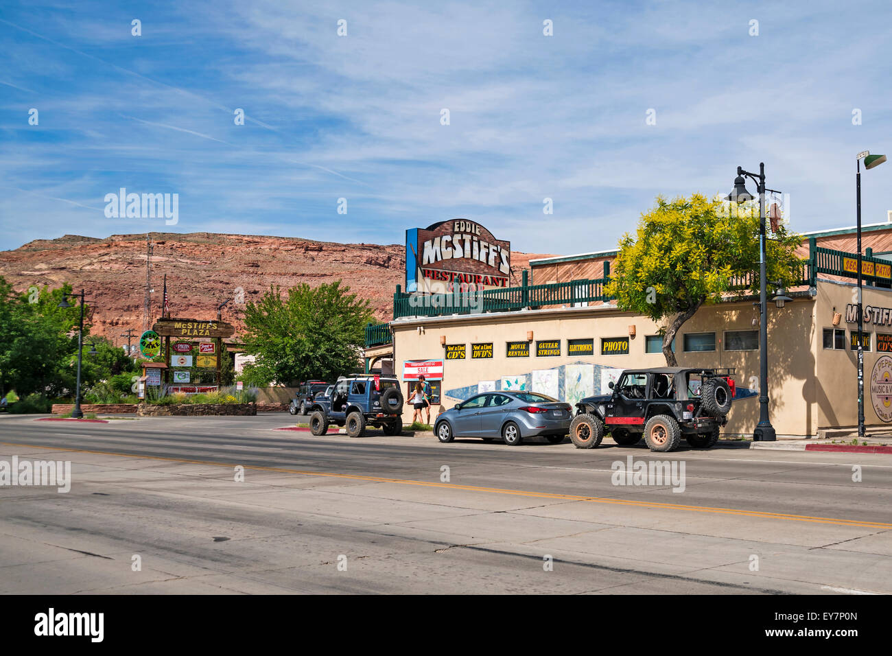 Main street of city Moab, Utah, USA, North America,United States Stock ...