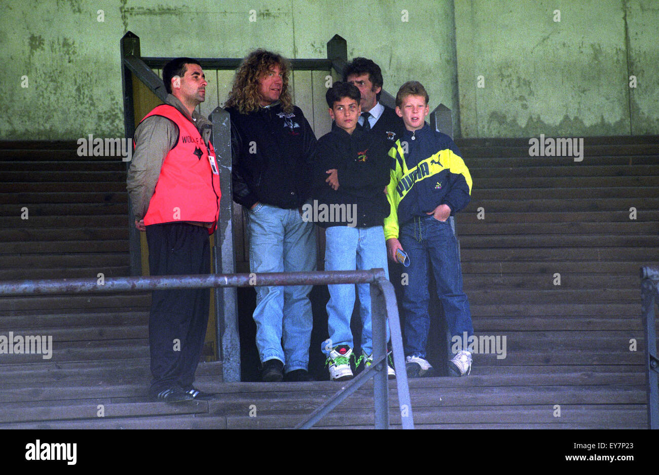 Robert Plant and his son Logan stand on the derelict North Bank (Cow ...