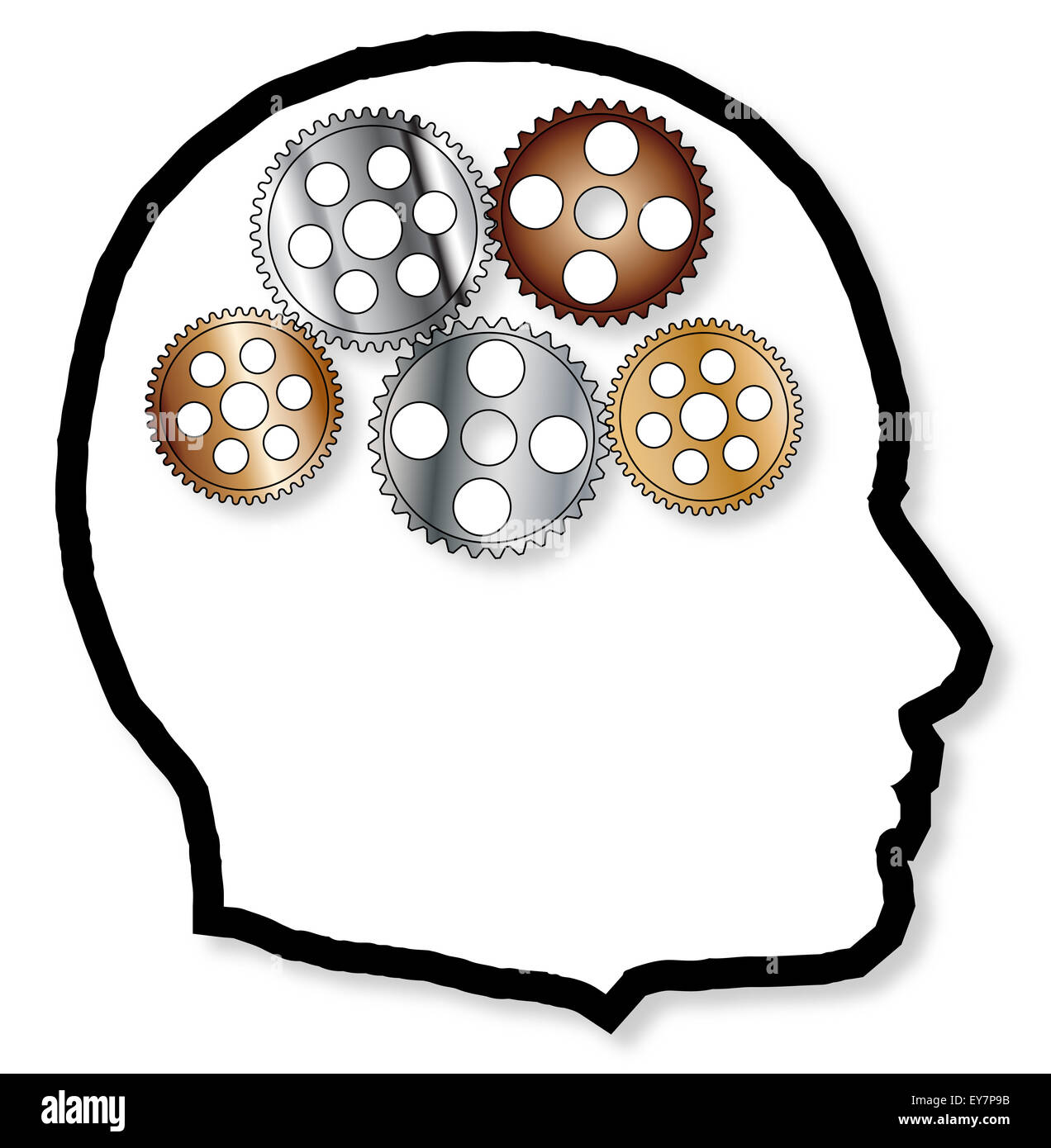 Human brain cogs Cut Out Stock Images & Pictures - Alamy