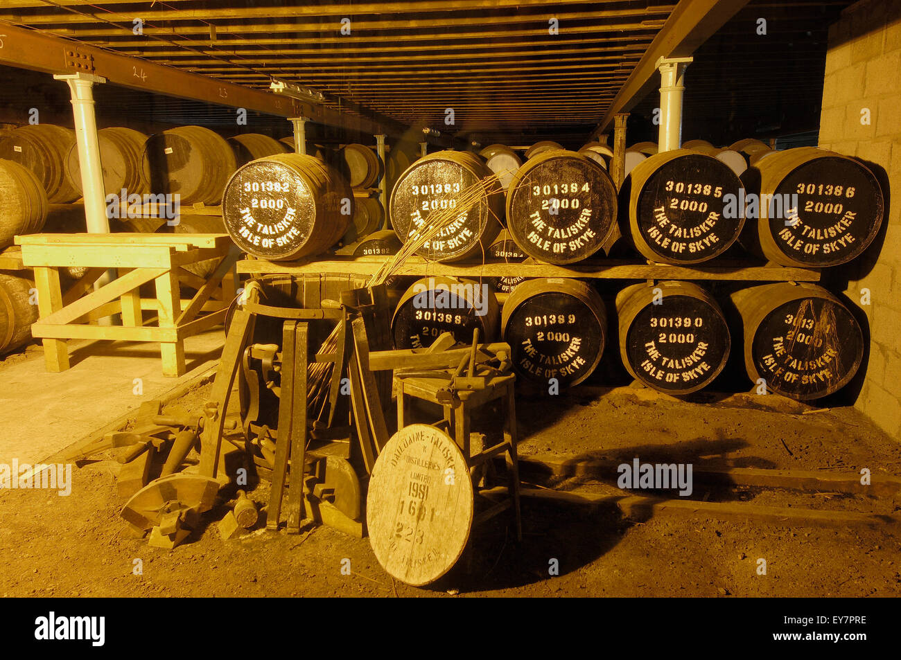 Talisker distillery (single malt whisky), Skye Island, Highlands region ...
