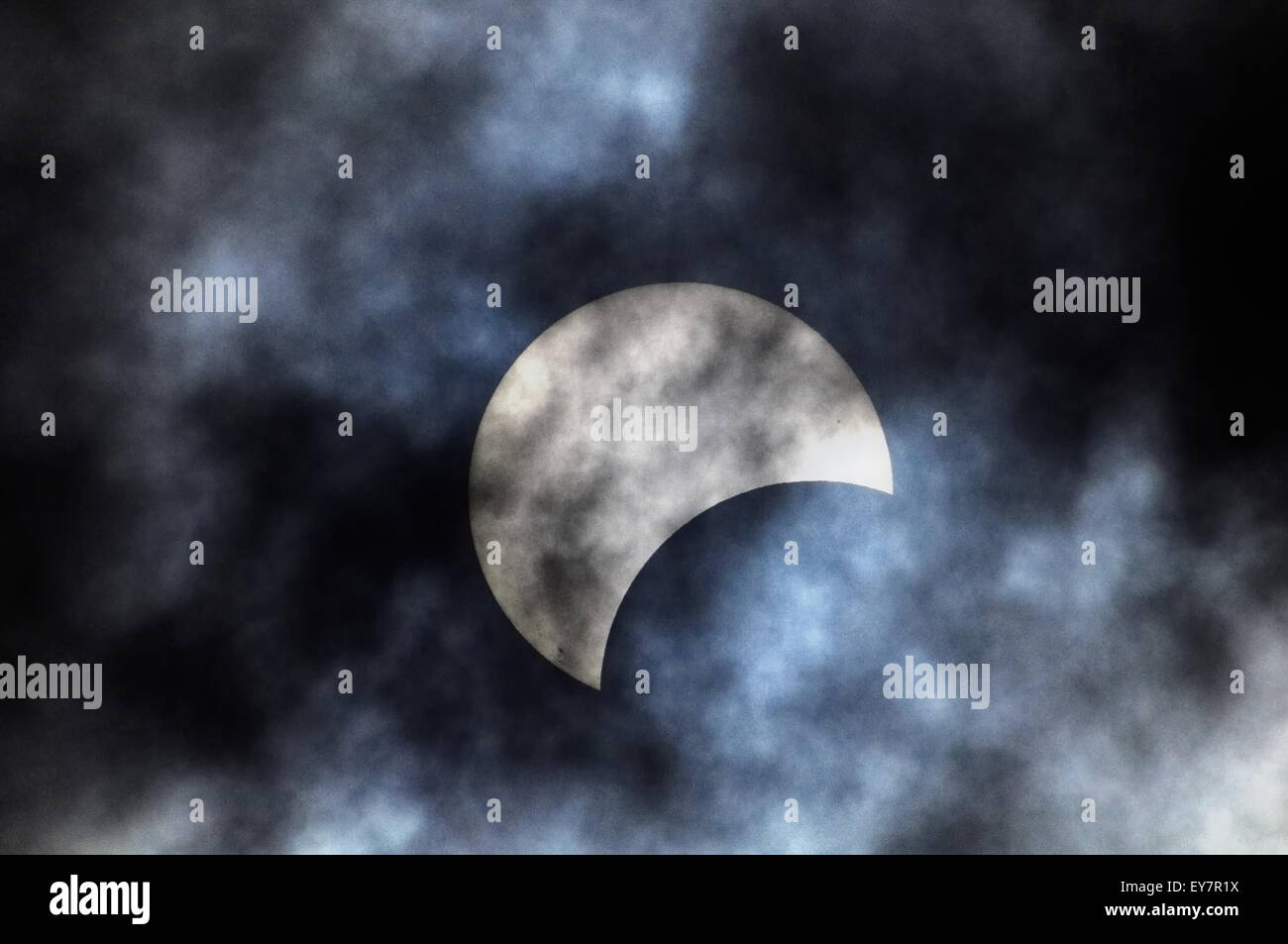 Partial Solar Eclipse Stock Photo - Alamy