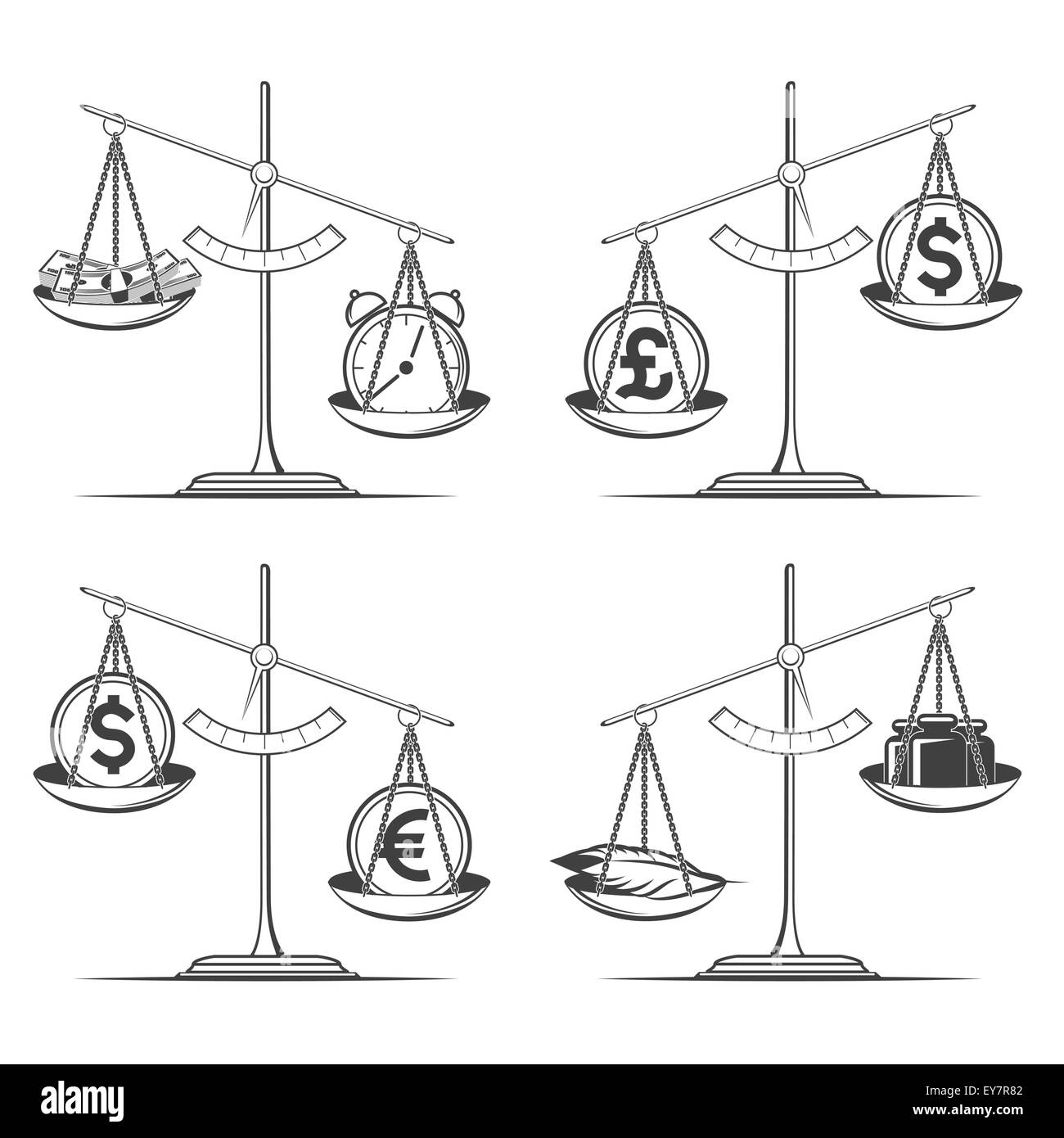 Justice scales money Black and White Stock Photos & Images - Alamy